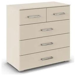 Kommode Rauch "Gamma", beige (champagner), B:80cm H:81cm T:42cm, Holzwerkstoff, Sideboards, Kommode, mit f&uuml;nf ger&auml;umigen Schubladen in verschiedenen Gr&ouml;&szlig;en MADE IN GERMANY