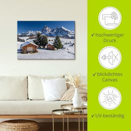 Wandbild Artland, B:60cm H:40cmfarbe bild(er): wei&szlig;, Leinwand, Wohnzimmer, Bilder, "Herbst auf der Seiser Alm S&uuml;dtirol", als Alubild, Leinwandbild,