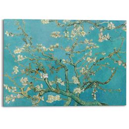 Deco-Panel Reinders, B:140cm H:100cm T:2cm, blau, Bilder, "Mandelbl&uuml;te", Wohnzimmer - Inspiriert von Werken von Van Gogh - Blau - MDF