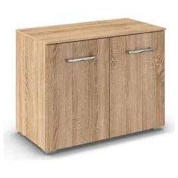 Kommode Rauch "Gamma", eiche sonoma, B:80cm H:61cm T:42cm, Holzwerkstoff, Sideboards, Kommode, mit 2 T&uuml;ren, verstellbaren B&ouml;den und viel Stauraum MADE IN GERMANY