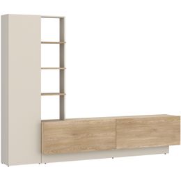 Wohnwand OTTO HOME, B:230cm H:180,3cm T:416cmcashmir, cremona eiche, Holzwerkstoff, Melamin, Wohnzimmer, Kastenm&ouml;bel-Sets, moderne Wohnwand,