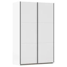 Schwebet&uuml;renschrank Rauch "Kleiderschrank Dreht&uuml;renschrank Schrank Garderobe KRONACH TOPSELLER", wei&szlig; (alpinwei&szlig;, griffleisten grau), B:131cm H:210cm T:59cm, Holzwerkstoff, Schr&auml;nke, Schwebet&uuml;renschrank, optional ohne, mit 1 oder 2 Spiegel, viel Stauraum MADE IN GERMANY