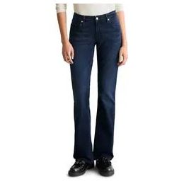 Marc O'Polo Bootcut-Jeans MARC O'POLO DENIM, Damen, Gr. 28, L&auml;nge 32, dunkelblau, Denim/Jeans, Obermaterial: 98% Baumwolle, 2% Elasthan, bootcut fit lang, Jeans, Mid Waist, 5-Pocket Form