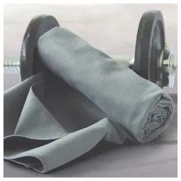 Sporthandtuch Dyckhoff "Sporttuch Mikrofaser", grau, B:80cm L:180cm, Microfaser, Obermaterial: 90% Polyester, 10% Polyamid, Handt&uuml;cher, im Set, mit Meshtasche, ideal f&uuml;r Sport, Reisen und Camping