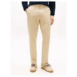 Chinohose Tommy Hilfiger "HARLEM ESSENTIAL", Damen, Gr. 32, L&auml;nge 32, sandalwood, Twill, Obermaterial: 97% Baumwolle, 3% Elasthan, unifarben, schmal normal, Hosen Chinohose, Tapered Leg, Basic, schlichtes Design