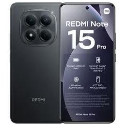 Xiaomi Smartphone "Redmi Note 15 Pro 8+256", Energieeffizienz: B (A-G), schwarz, 256 GB, Mobiltelefone