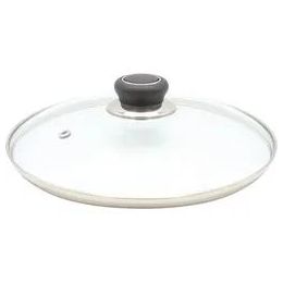 Kr&uuml;ger Deckel KR&Uuml;GER "Glasdeckel Diamant mit Kunststoffknopf", transparent, H:6,5cm &Oslash;:20cm, Glas, Kunststoff, Deckel, hitzebest&auml;ndig bis 160C und sp&uuml;lmaschinengeeignet