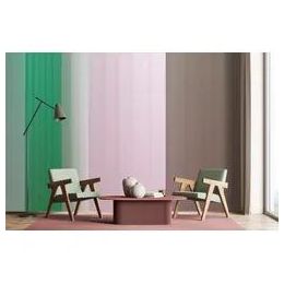 Livingwalls Vliestapete LIVING WALLS "Fototapete Farbverlauf Streifen Modernes Design", gr&uuml;n, B:2,7m H:0,02m L:4m, Vlies, Tapeten