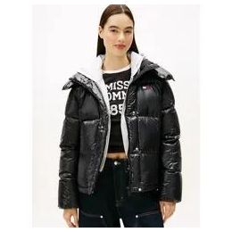 Tommy Hilfiger Steppjacke TOMMY JEANS "TJW ALASKA GRID DWN JCKT SHINY", Damen, Gr. S (36), schwarz, Steppware, Obermaterial: 100% Nylon, unifarben, regular fit, Jacken Steppjacke