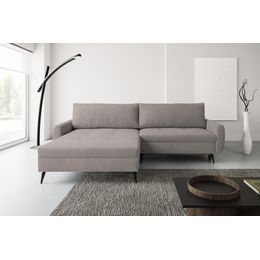 Ecksofa WERK2, B:273cm H:97cm T:167cmbeige, 92% Polyester, 8% Nylon, Wohnzimmer, Sofas, "Figo inkl. Bettfunktion und Bettkasten, bequem, Breite