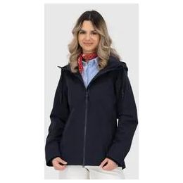 alife and kickin Outdoorjacke ALIFE & KICKIN "LilouAKA", Damen, Gr. L, marine, Web, Obermaterial: 100% Polyester, unifarben, figurbetont Po-bedeckend, ohne Ausschnitt, Windstopperb&uuml;ndchen, Jacken Outdoorjacke, leichte, taillierte &Uuml;bergangsjacke mit verstellbarer Kapuze