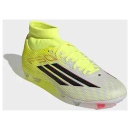 Fu&szlig;ballschuh Adidas PERFORMANCE "F50 LEAGUE MID CUT FIRM GROUND / MULTI GROUND", Damen, Gr. 42,5, team solar gelb 2, core schwarz, lucid rot, Synthetik, Textil, Schuhe Fu&szlig;ballschuh, f&uuml;r viele verschiedene B&ouml;den geeignet