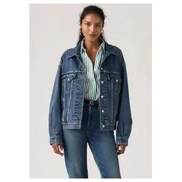 Levi's Jeansjacke LEVI'S "90S TRUCKER", Damen, Gr. M (38), wonder why, Denim/Jeans, Obermaterial: 100% Baumwolle, figurumspielend h&uuml;ftlang, Manschette, Jacken Jeansjacke, mit Umlegekragen
