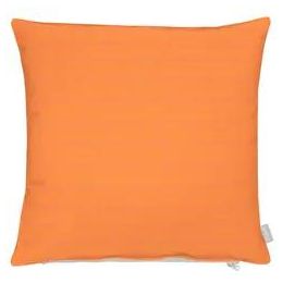Dekokissen Apelt "3800", orange (orange, unifarben), B:65cm H:7cm L:65cm, Baumwolle, Polyester, Dekokissen_Sitzkissen_Kissenh&uuml;llen, Statement-Rei&szlig;verschluss
