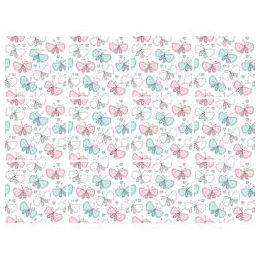 Fliesenaufkleber queence "Schmetterlinge", bunt (hellblau, rosa), B:15cm H:15cm T:0,1cm, Fliesenaufkleber, Stickerfliesen, selbstklebend, Sticker, 12er Set