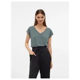 V&eacute;ro Moda V-Shirt VERO MODA "VMFILLI SS V-NECK TEE GA NOOS", Damen, Gr. XS (34), balsam gr&uuml;n, Jersey, Obermaterial: 70% Modal, 30% Polyester, unifarben, relaxed fit normal, V-Ausschnitt, Shirts, Materialmix, relaxed fit