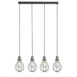 Searchlight H&auml;ngeleuchte "Balloon 4Lt Bar Pendant - Pewter Metal", silber, 4, H: 21cm, 1 Stk., Leuchten, H&auml;ngeleuchte