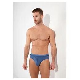 Minislip HOM "HO1", Herren, Gr. L, blau (jeans blau), Obermaterial: 65% Baumwolle, 22% Modal, 13% Elasthan, unifarben, Unterhosen, bequem, weich, eng, elastisch, basic, breiter Bund, Baumwollmix