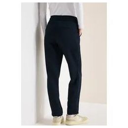 Stoffhose Cecil "Style Tracey", Damen, Gr. XL (44), L&auml;nge 28, universal blau, Web, Obermaterial: 54% Polyester, 39% Viskose, 7% Elasthan. Futter: 100% Polyester, unifarben, normal lang, Hosen Stoffhose, im Silk-Touch-Look