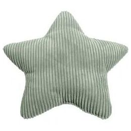 Dekokissen MAGMA HEIMTEX "SHARA Sternkissen", salbei, cord stern gestreift, B:55cm H:8cm L:55cm, Bezug Au&szlig;enkissen: 95% Polyester, 5% Nylon. F&uuml;llung: 100% Polyester, Dekokissen_Sitzkissen_Kissenh&uuml;llen, Kuscheliges Sternkissen mit Cord-Charme