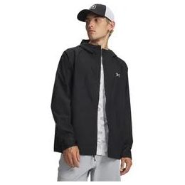 Regenjacke Under Armour "M CLOUDSTRIKE JACKET", Herren, Gr. M, schwarz,, wei&szlig;, Obermaterial: 100% Polyester, Jacken Regenjacke, mit Kapuze, wasserdicht, atmungsaktiv, mit UA Storm Technologie