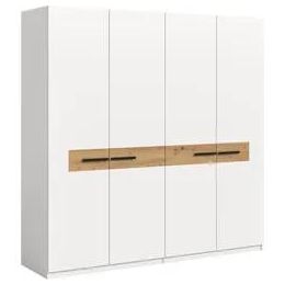 Kleiderschrank Home Affaire "NIEL", wei&szlig;, eiche artisan, B:200cm H:200cm T:55cm, FSC-zertifizierter Holzwerkstoff, Schr&auml;nke, Kleiderschrank, Kleiderschrank, Schrank, Schlafzimmer, Jugendzimmer