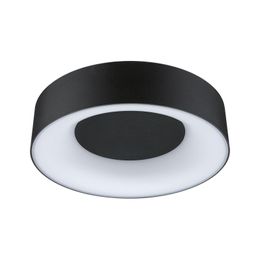Paulmann LED Deckenleuchte "Selection Bathroom Casca IP44 1x16W 300mm, 230V Metall/Kunststoff", 1, &Oslash; 30cm H: 7,1cm, 1 Stk., schwarz, Wohnzimmer,