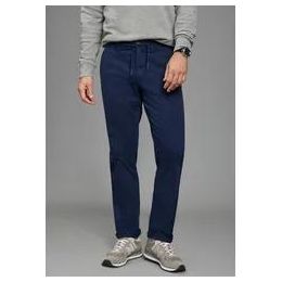 MAN'S WORLD Dehnbund-Hose MAN'S WORLD "Dehnbund Chino", Herren, Gr. 34, L&auml;nge 34, marine, Web, Obermaterial: 98% Baumwolle, 2% Elasthan, relaxed fit lang, Hosen, gerade geschnitten, mit Eingrifftaschen und Ges&auml;&szlig;taschen, unifarben