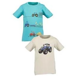 T-Shirt Blue Seven, Jungen, Gr. 104, multipack 1, Single Jersey, Obermaterial: 100% Baumwolle, bedruckt, unifarben, Basic normal, Rundhals, Shirts T-Shirt, bequeme Passform, ohne Verschluss, kurze &Auml;rmel