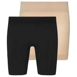 Panty Jockey "Skimmies", Damen, Gr. M, 2 Stk., schwarz, beige, Single Jersey, Obermaterial: 79% Polyamid, 18% Elasthan, 3% Baumwolle, unifarben, Unterhosen Panty, (2er Pack), ohne N&auml;hte, breite Abschl&uuml;sse, gl&auml;ttende St&uuml;tzwirkung