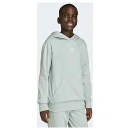 Kapuzensweatshirt Adidas SPORTSWEAR "ESSENTIALS KIDS HOODIE", M&auml;dchen, Gr. 140, wonder sage, wei&szlig;, Obermaterial: 71% Baumwolle, 29% Polyester, normal, Rundhals, angesetztes B&uuml;ndchen, Sweatshirts