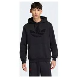 Kapuzensweatshirt Adidas ORIGINALS "MONOGRAM INFILL HOODIE", Herren, Gr. XL, schwarz, Obermaterial: 70% Baumwolle, 30% Polyester, angesetztes B&uuml;ndchen, Sweatshirts
