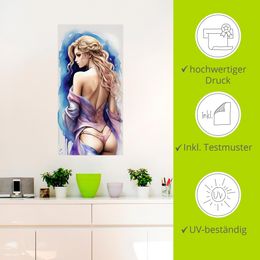 Wandbild Artland, B:50cm H:100cm, bunt, Vinyl, Wohnzimmer, Bilder, "Die Sch&ouml;nheit einer Frau VI", als Alubild, Leinwandbild, Poster, Wandaufkleber in