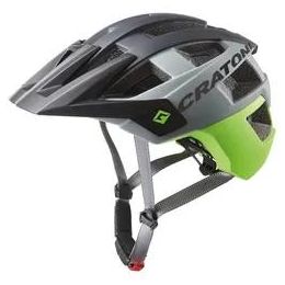 Mountainbikehelm Cratoni "MTB-Fahrradhelm AllSet" Gr. 59, schwarz (schwarz, lime matt), Helme, 59/61 Kopfumfang: 59cm - 61cm, Reflektoren