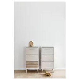 Highboard Paidi "EEFJE in Beige, 3 Schubladen mit Soft-Close, verschiedene Ausf&uuml;hrungen", cashmere, beige, B:48cm H:93cm T:41cm, Spanplatte, Sideboards, Highboard, modernes und langlebiges Regal aus Holz, gepr&uuml;fte Qualit&auml;t, Kommode