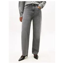 5-Pocket-Jeans Tommy Hilfiger "DNM BARREL RW", Damen, Gr. 29, L&auml;nge 30, grau, Denim/Jeans, Obermaterial: 100% Baumwolle, Abriebeffekte, bequem kn&ouml;chellang, Jeans 5-Pocket-Jeans