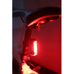 FISCHER BIKE FISCHER FAHRRAD Fahrrad-R&uuml;cklicht "LED-Akku R&uuml;cklicht TWIN STOP mit Bodenbeleucht. und Bremslichtfunktion"schwarz, Fahrradlampen