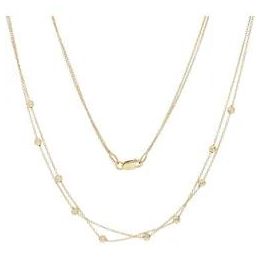 Collier Firetti "Schmuck Geschenk Gold 375 Halsschmuck Halskette Ankerkette Kugeln", gelbgoldfarben, Halsketten, Damen, Gelbgold 375, L: 45 B: 2mm, Collier, B:2mm