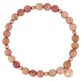Armband Tamaris "Schmuck Geschenk Edelstahl Armkette", ros&eacute;goldfarben, rosa, rosa, Armb&auml;nder, Damen, 18cm, Edelstahl, Armband, mit verschiedenen Farbsteinen oder Glasperlen