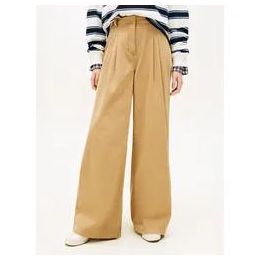 Tommy Hilfiger Chinohose TOMMY JEANS "TJW OVS WIDE LEG CHINO", Damen, Gr. 32, L&auml;nge 30, timeless camel, Web, Obermaterial: 100% Baumwolle, unifarben, l&auml;ssig geschnitten bodenlang, Hosen Chinohose