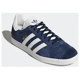Sneaker Adidas ORIGINALS "GAZELLE", Herren, Gr. 44, blau (collegiate navy, wei&szlig;, gold metallic), Leder, Synthetik, Schuhe Sneaker