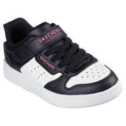 Skechers Damen Sneaker "QUICK STREET", Gr. 29, schwarz-wei&szlig;, Lederimitat, kontrastfarbene Details, Schuhe, Retro Sneaker mit Klettverschluss,