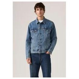 Levi's Jeansjacke LEVI'S "VINTAGE FIT TRUCKER JKT", Herren, Gr. XXL, washed away t, Denim/Jeans, Obermaterial: 100% Baumwolle, h&uuml;ftlang, Rundhals, 1-Knopf-Manschette, Jacken Jeansjacke, mit Knopfleiste