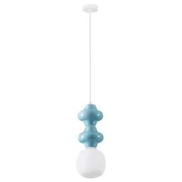 NOVA LUCE Pendelleuchte "CLIO", blau, wei&szlig;, 1, &Oslash; 18cm H: 215cm, 1 Stk., Leuchten, Pendelleuchte