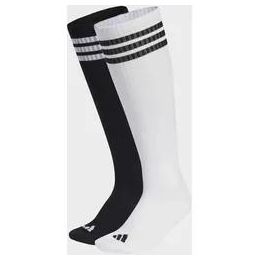 Kniestr&uuml;mpfe Adidas PERFORMANCE "KNEE SOCK 2P", Damen, Gr. M (40/42), wei&szlig;, schwarz, schwarz, wei&szlig;, Obermaterial: 56% Baumwolle, 39% Polyester, 4% Elasthan, 1% Polyamid, Socken Kniestr&uuml;mpfe, f&uuml;r Erwachsene, sportlicher Stil, weiches Obermaterial