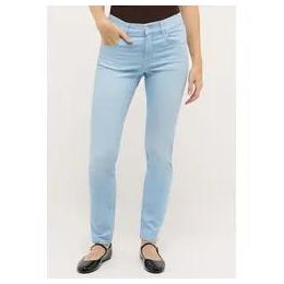 Straight-Jeans Angels "CICI", Damen, Gr. 44, L&auml;nge 32, blau (bleach blau), Web, Obermaterial: 89% Baumwolle, 8% Polyester, 3% Elasthan, slim fit normal, Jeans Straight-Jeans, in Slim Fit-Passform