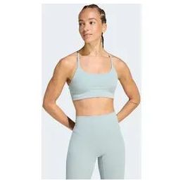 Sport-BH Adidas PERFORMANCE "ALL ME RIB LS", Damen, Gr. L, N-Gr, wonder sage, Obermaterial: 86% Polyester, 14% Elasthan, BHs Sport-BH