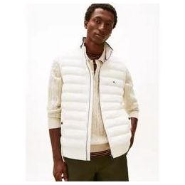Steppweste Tommy Hilfiger "MIX MEDIA", Herren, Gr. XXL, ivory petal, Sweatware, Obermaterial: 72% Baumwolle, 28% Polyester, normal normal, Westen Steppweste, Stehkragen, 2-Wege-Rei&szlig;verschluss