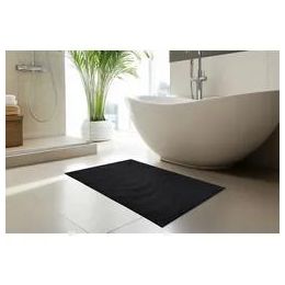 Badematte Kayoom "Badematte Ocean Touch 425", schwarz, (50cm x 90cm ), 1 Stk., Polyester, Badematten, Badematte, Kurzflor