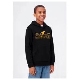 Kapuzensweatshirt Champion "Graphic Terry Hoodie", Jungen, Gr. L (152/158), nbk, Obermaterial: 54% Baumwolle, 46% Polyester, Sweatshirts, mit Kapuze, f&uuml;r Kinder, bequeme Passform